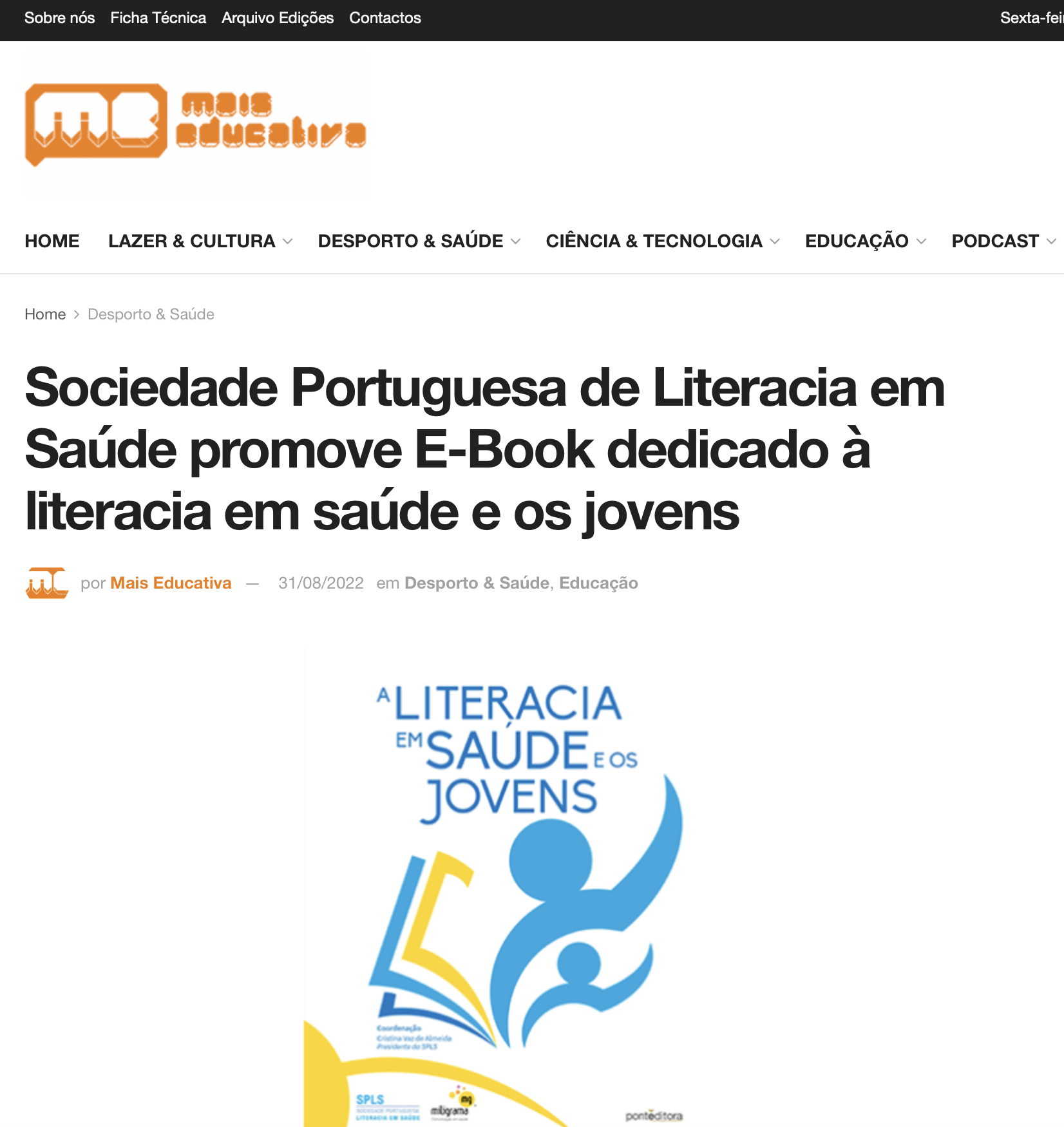 Sociedade Portuguesa De Literacia Em Sa de Promove E Book Dedicado Sociedade Portuguesa De Literacia Em Sa de Promove E Book Dedicado